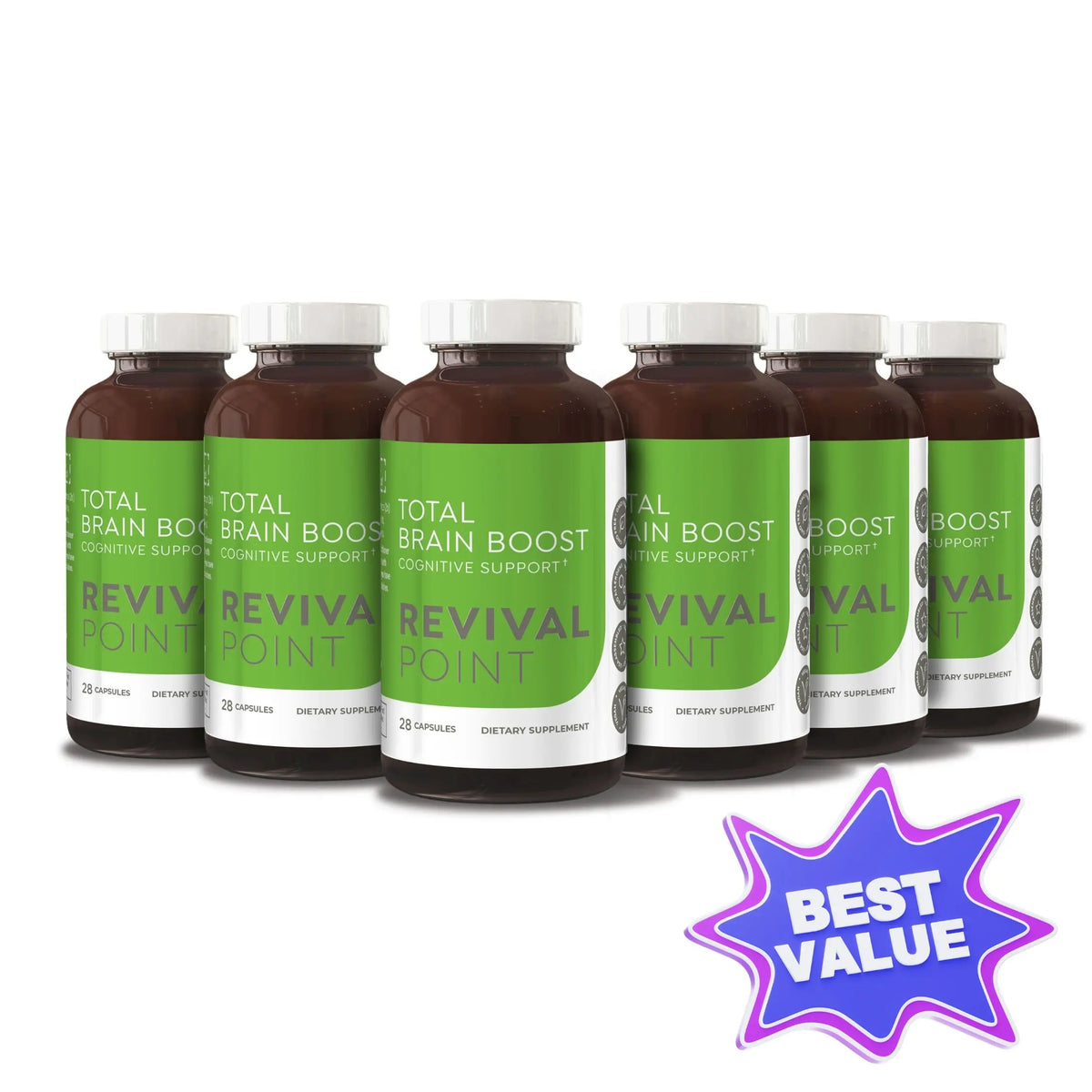 Total Brain Boost Cognitive Supplement with CurcuRouge® Turmeric - – Revival Point™